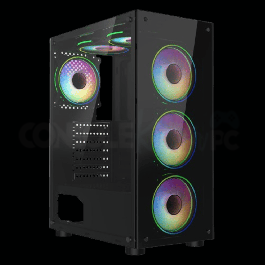 Mirage F6 Black ATX Gaming Case with TG Front and 30 Percent Tint TG ...